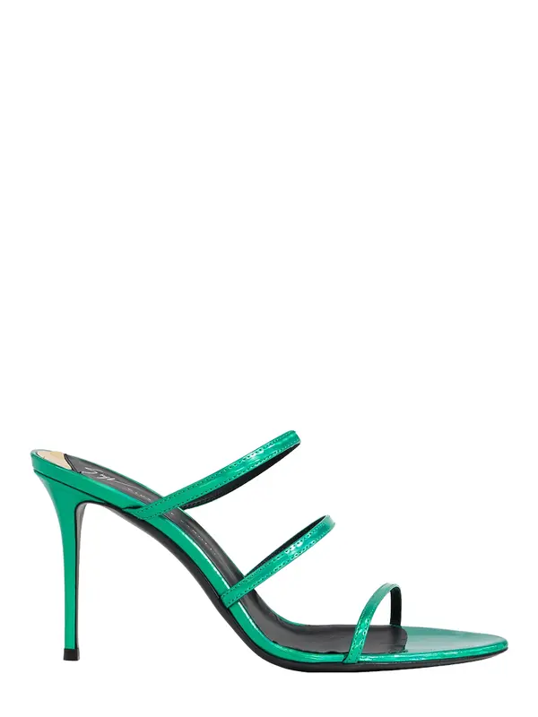 GIUSEPPE ZANOTTI Clandestino Patent Leather Sandals - Jade