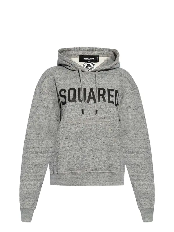 Dsquared2 Logo-print Cotton Hoodie - Grey