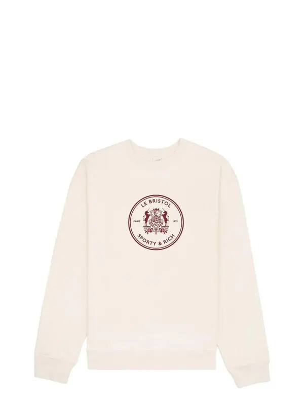 SPORTY & RICH Bristol Crest Sweatshirt - Neutrals