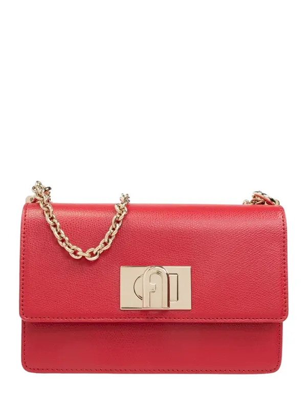 Furla Mini Ballerina Leather Crossbody Bag - Red