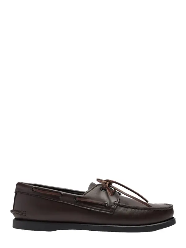 SCAROSSO Smooth-leather Boat Shoes - Brown