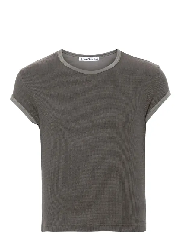 Acne Studios Waffle-knit Cotton T-shirt - Grey