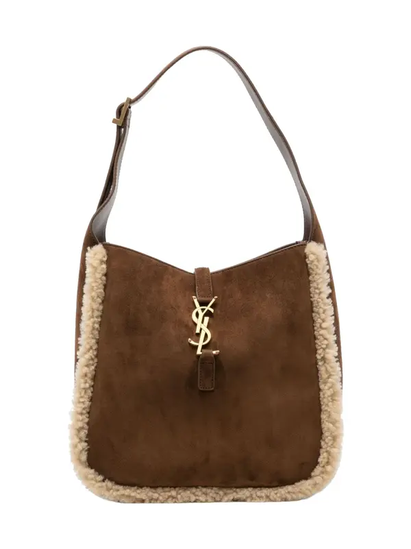 Saint Laurent Small Le 5 À 7 Suede Shoulder Bag - Brown