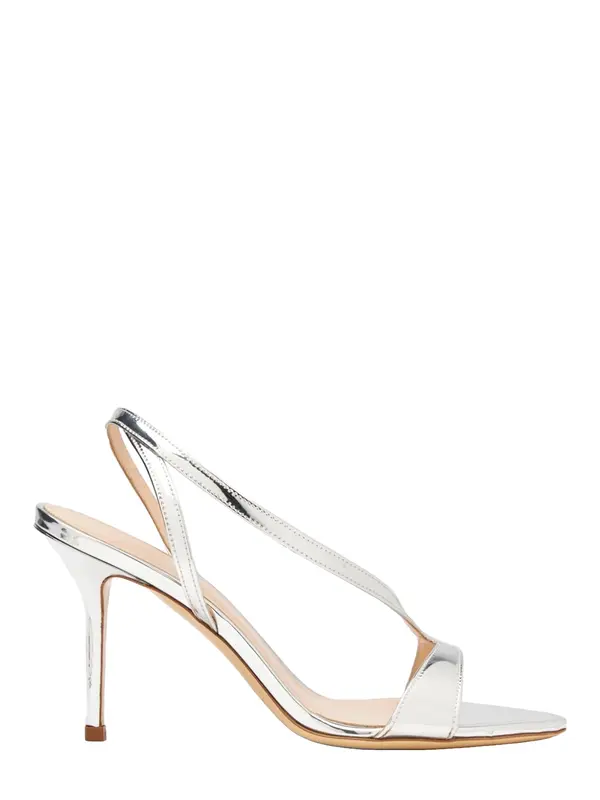 SCAROSSO 85mm Paula Strappy Sandals - Silver