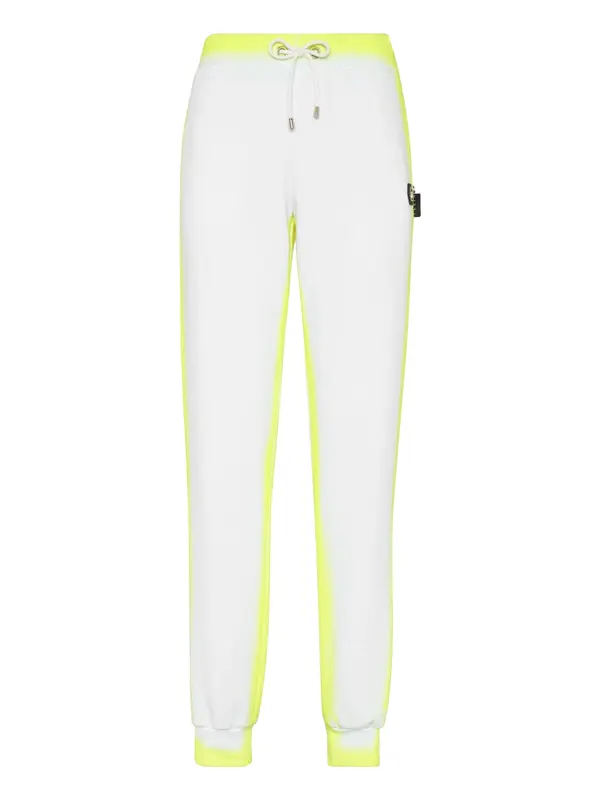 Philipp Plein Fluo Cotton Track Pants - White