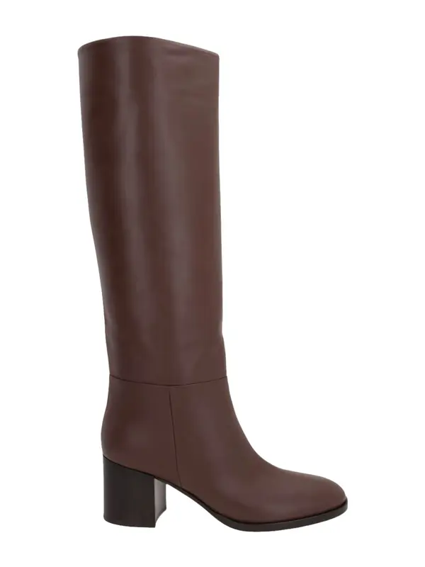 GIANVITO ROSSI Santiago 85mm Leather Boots - Brown