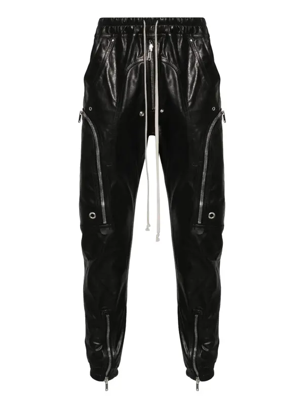 Rick Owens Bauhaus Leather Cargo Pants - Black