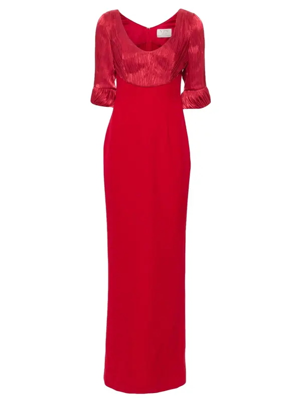 V:PM ATELIER Flora Scoop-neck Gown - Red