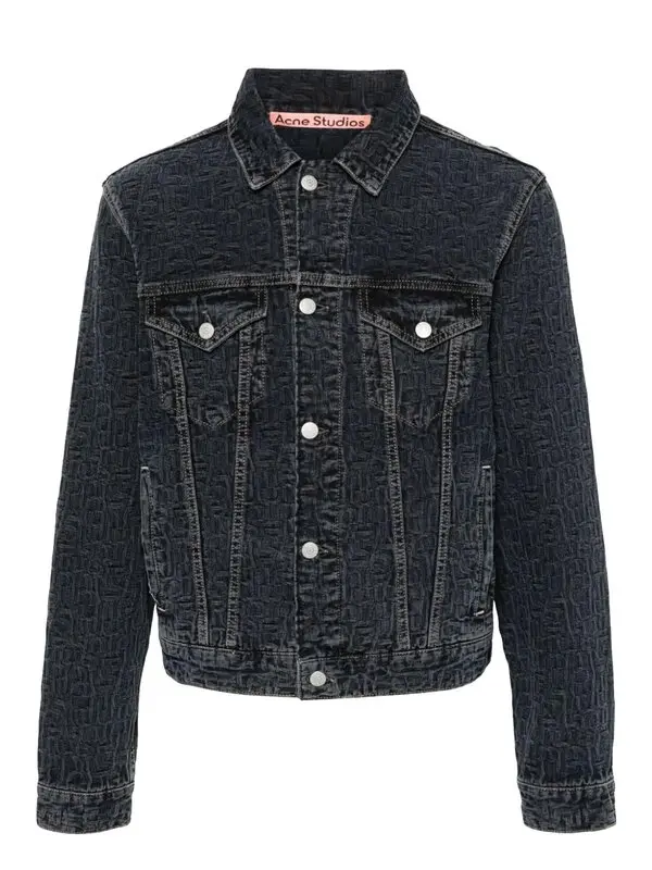 Acne Studios Logo-embossed Denim Jacket - Blue