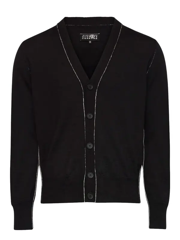 MAISON MARGIELA Single-stitch Fine-knit Cardigan - Black
