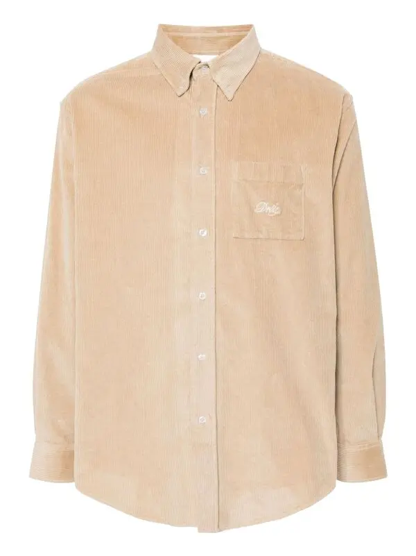 Drole De Monsieur La Chemise Corduroy Shirt - Neutrals