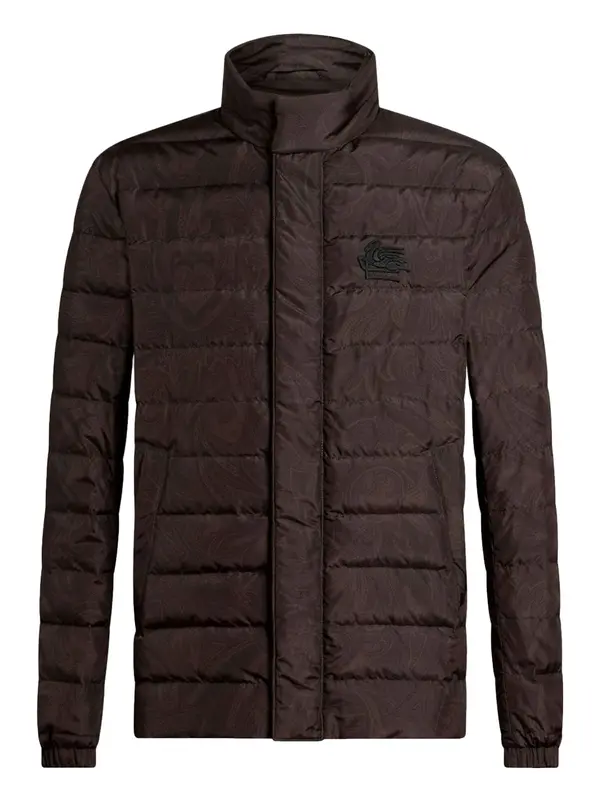 Etro Paisley Print Puffer Jacket - Brown