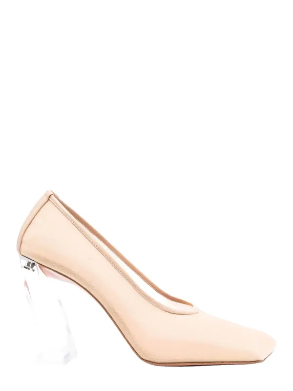 Amina Muaddi Charlotte 100mm Pumps - Neutrals