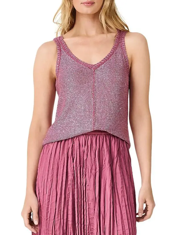 NIC+ZOE Subtle Sparkle Tank Top - Terra
