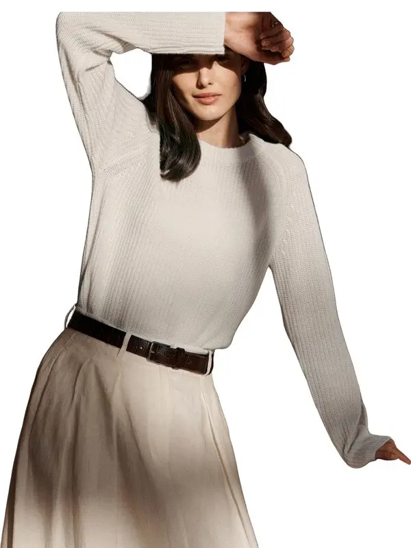 Jenni Kayne Cashmere Fisherman Sweater - Ivory