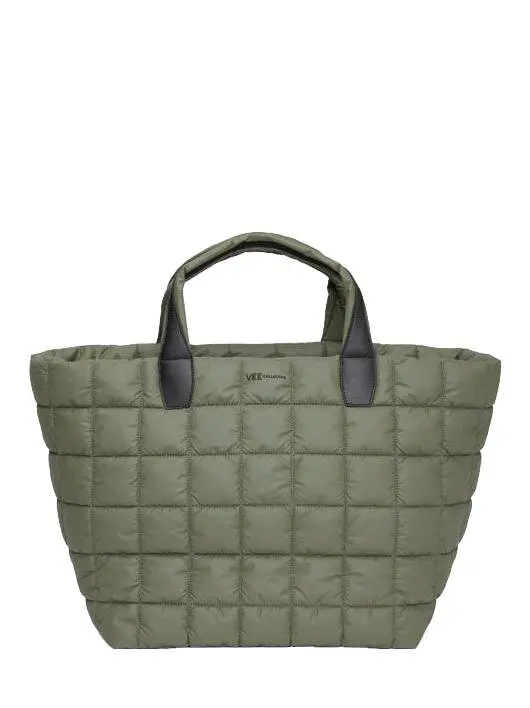 VEECOLLECTIVE Porter Water Repellent Quilted Weekend Bag - Moss