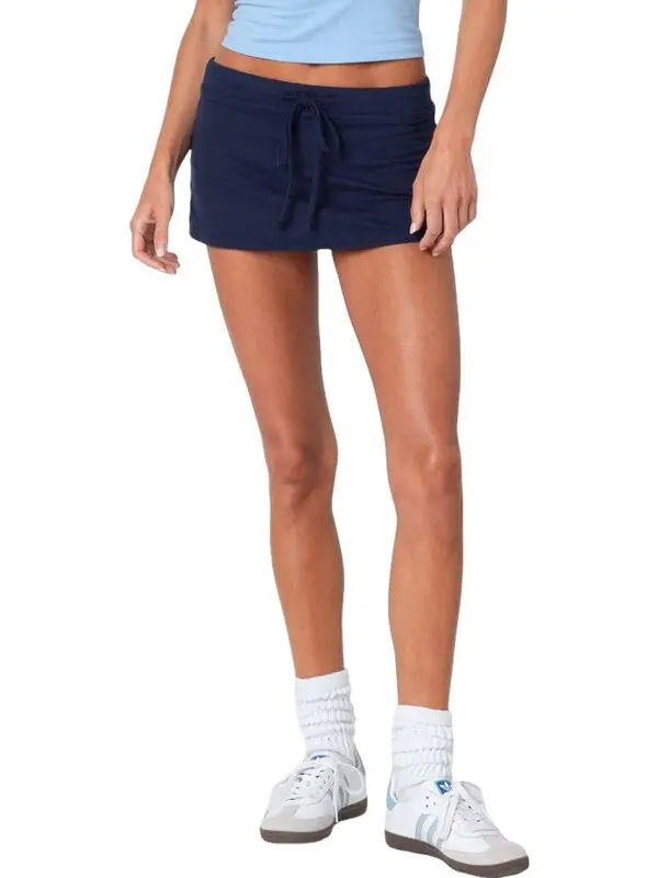 EDIKTED Bayside Drawstring Microskort - Navy