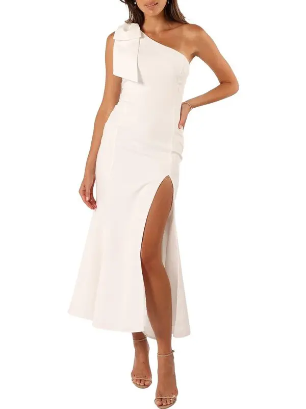 PETAL & PUP Charmed Asymmetric Dress - Off White