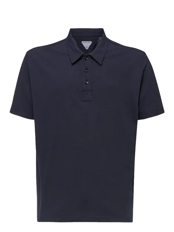 Bottega Veneta Cotton Piqué Polo Shirt - Blue