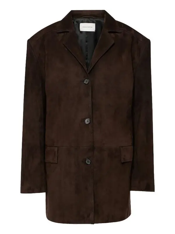 Magda Butrym Oversized Suede Jacket - Brown