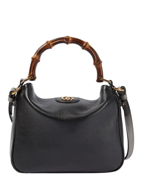 Gucci Diana Small Leather Shoulder Bag - Black