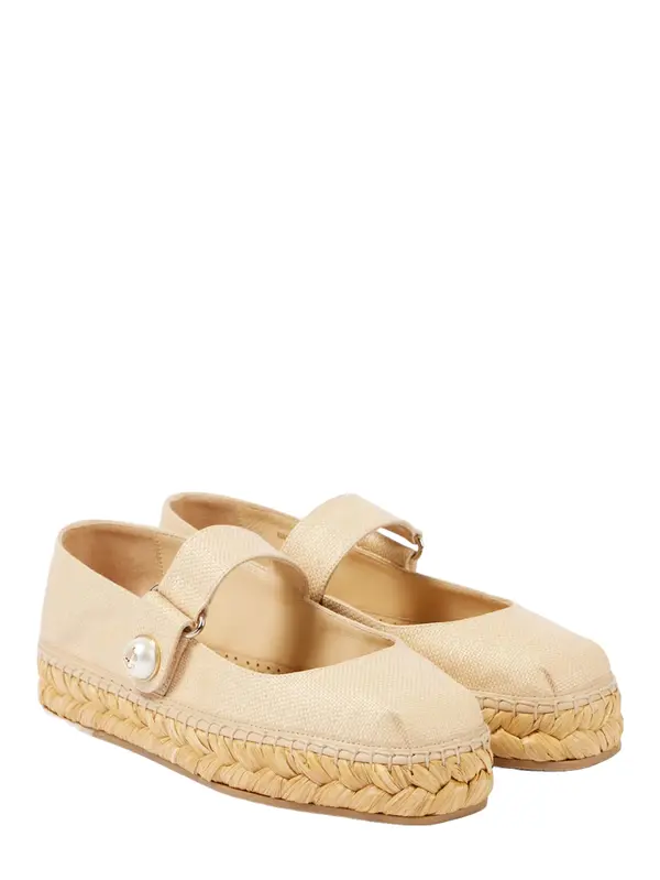 JIMMY CHOO Fayence Espadrilles - Neutrals