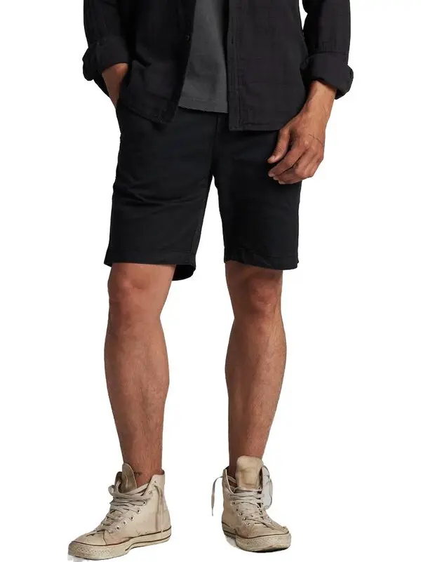 ROAN Walsh Stretch Cotton Twill Shorts - Washed Black