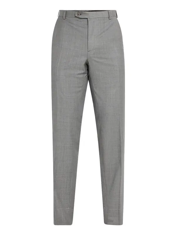 Brioni Wool Sharkskin Pants - Lead