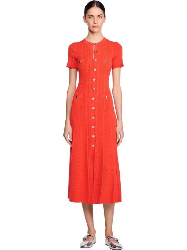 Sandro Knit Maxi Dress - Poppy