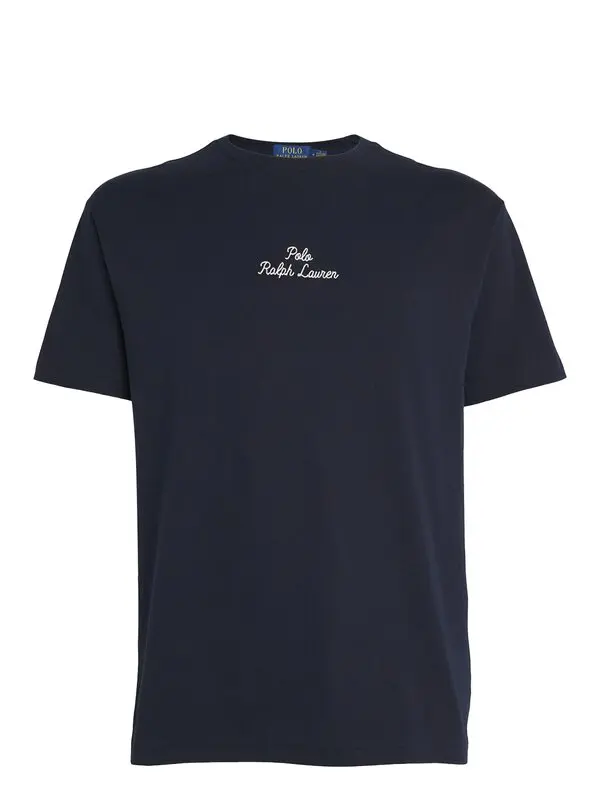 Polo Ralph Lauren Cotton Cursive Logo T-shirt - Navy