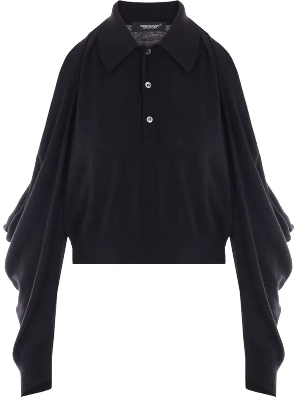UNDERCOVERISM Cut-out Polo Top - Black