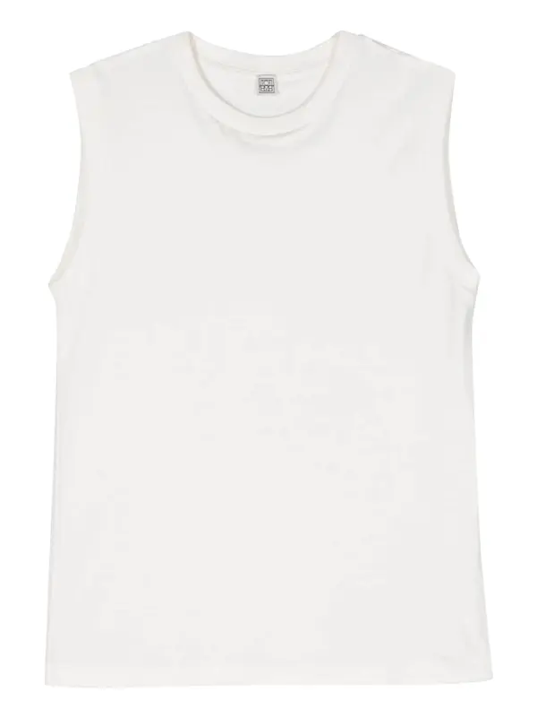 TOTEME Crew-neck Organic Cotton Tank Top - White