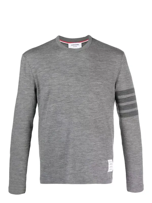 Thom Browne 4-bar Stretch-wool T-shirt - Grey