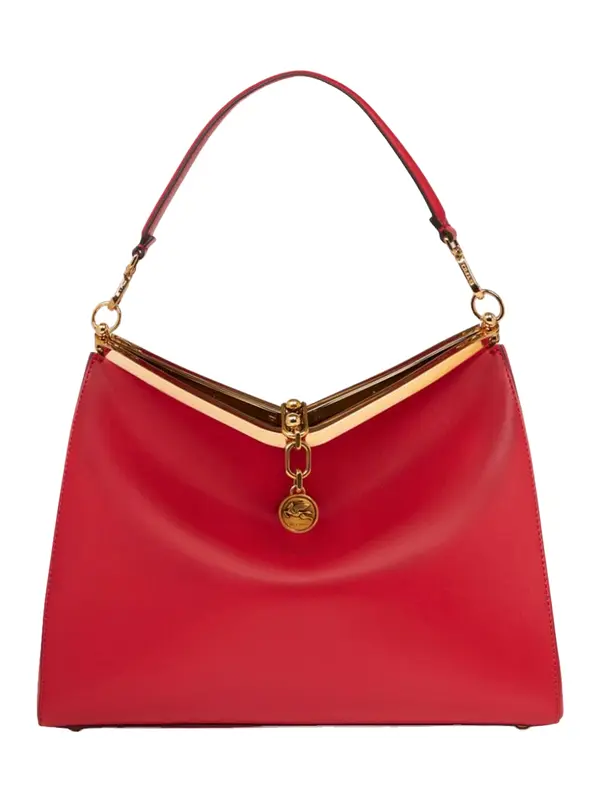 Etro Vela Leather Shoulder Bag - Red