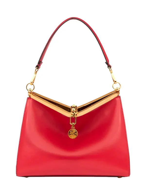 Etro Vela Leather Shoulder Bag - Red