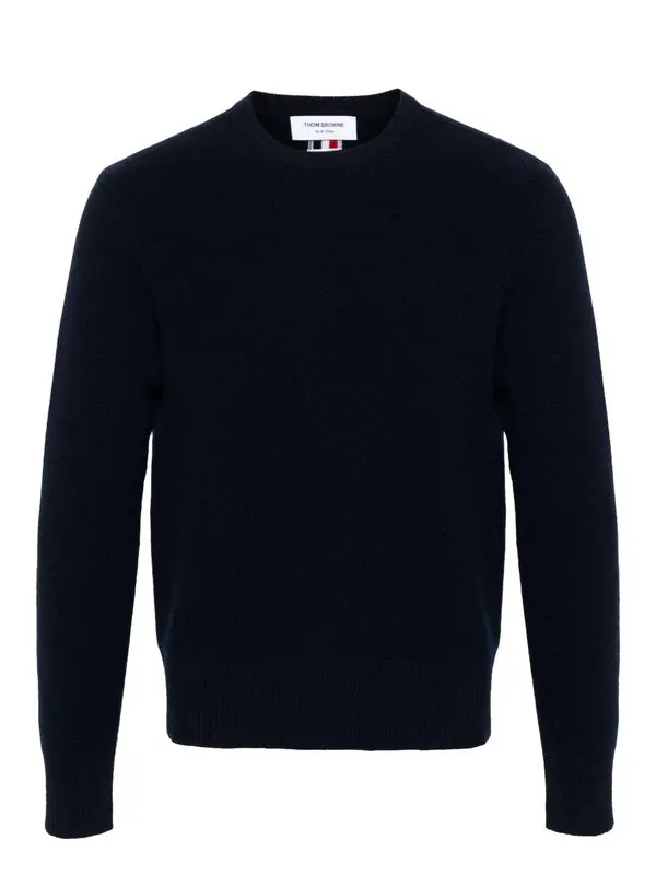 Thom Browne Rwb Stripe Wool Jumper - Blue