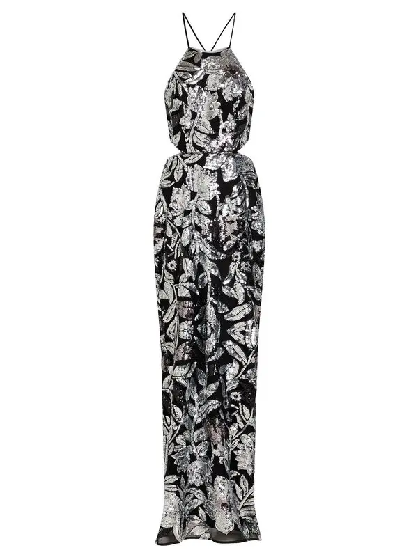 Marchesa Sequin-embellished Tulle Gown - Black