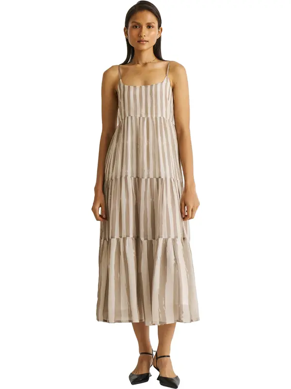 Madewell Reistor Strappy Maxi Dress - Ecru