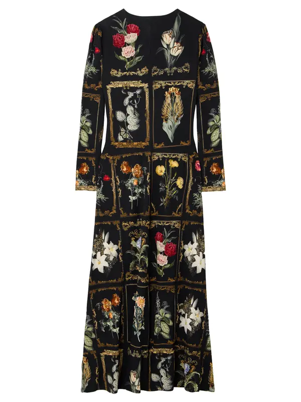 Camilla Crystal-embellished Floral-print Maxi Dress - Black