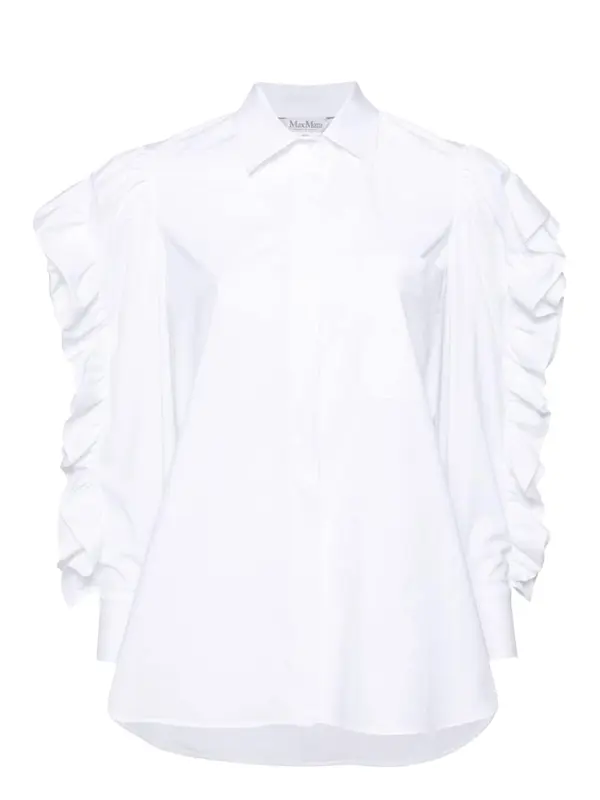 Max Mara Pleiadi Ruffle-detail Shirt - White