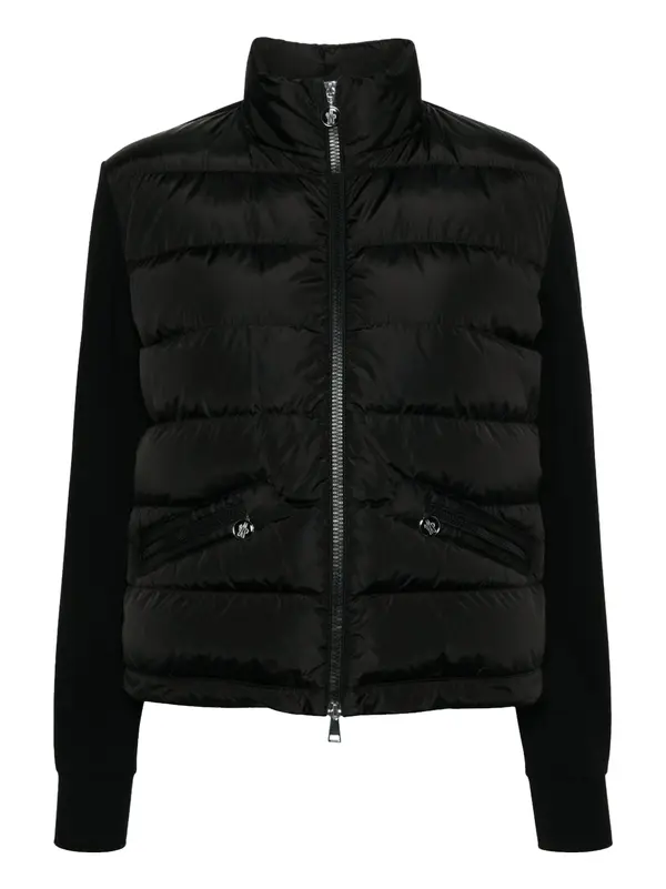 Moncler Panelled Puffer Jacket - Black