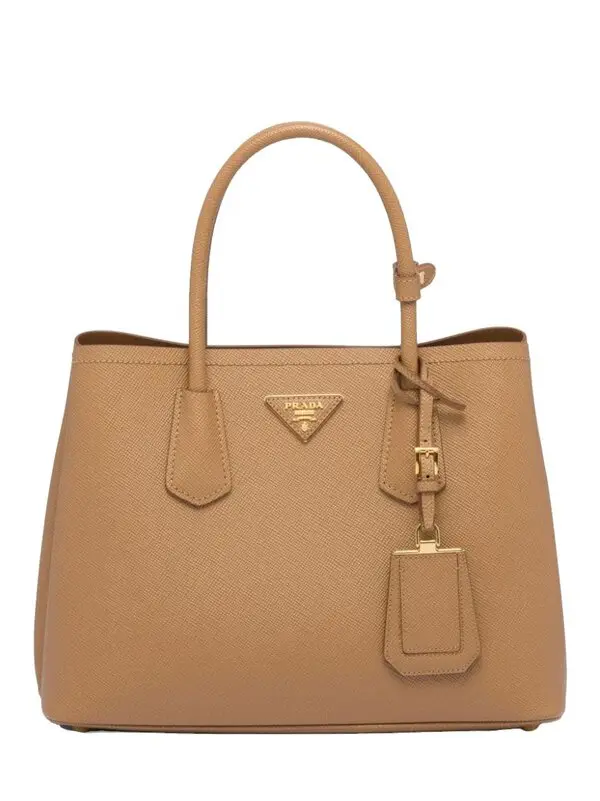 Prada Saffiano Leather Tote Bag - Brown