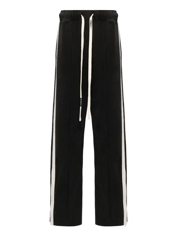 NAHMIAS Side-stripe Appliqué Jogger Trousers - Black