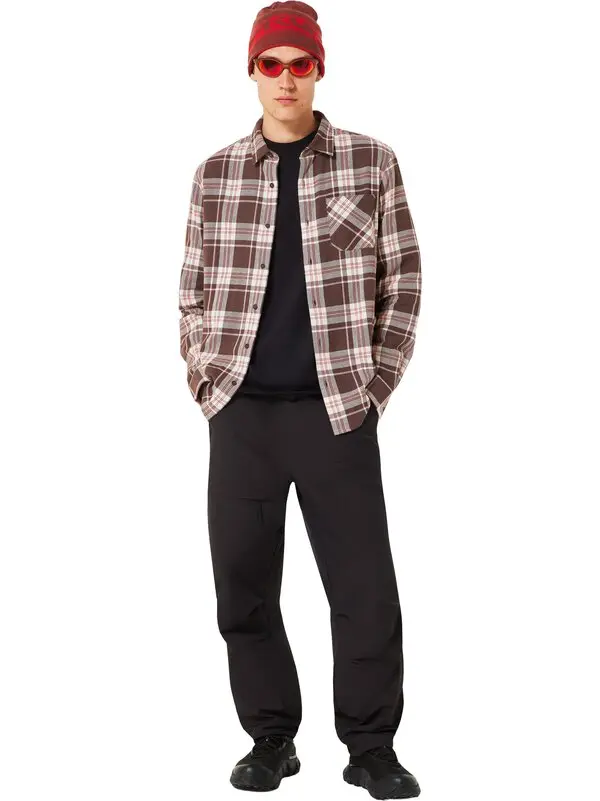 Oakley Podium Plaid Ls Flannel - Red,brown