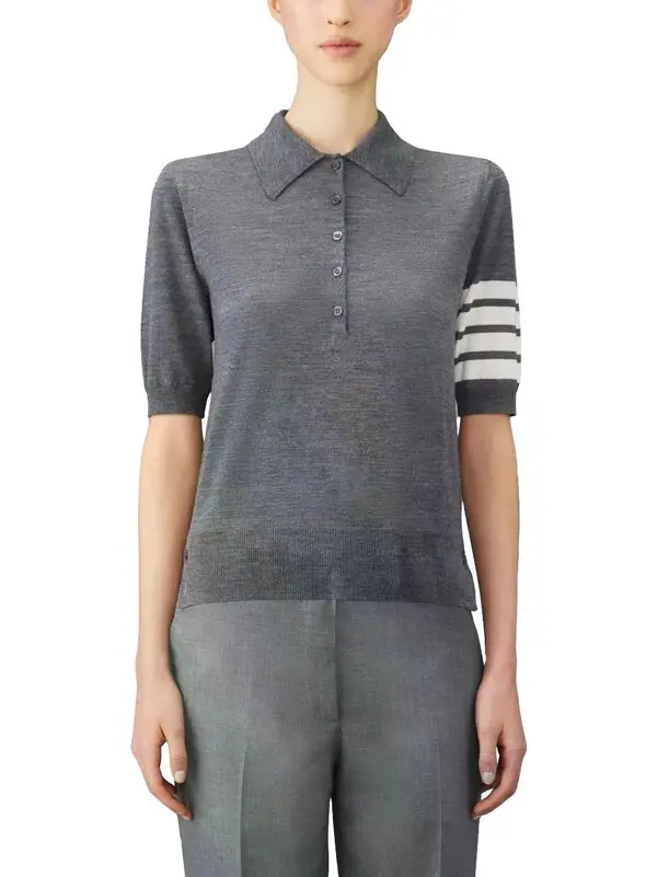 Thom Browne Short-sleeve Polo Shirt - Grey