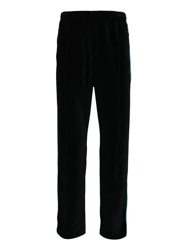 Needles Logo-embroidered Velour Track Pants - Black