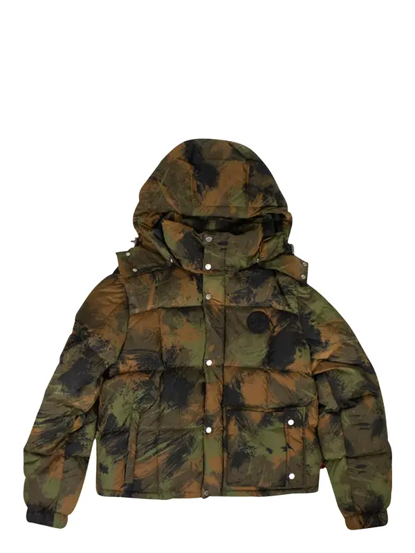 Off-White Camouflage Padded Jacket - Green
