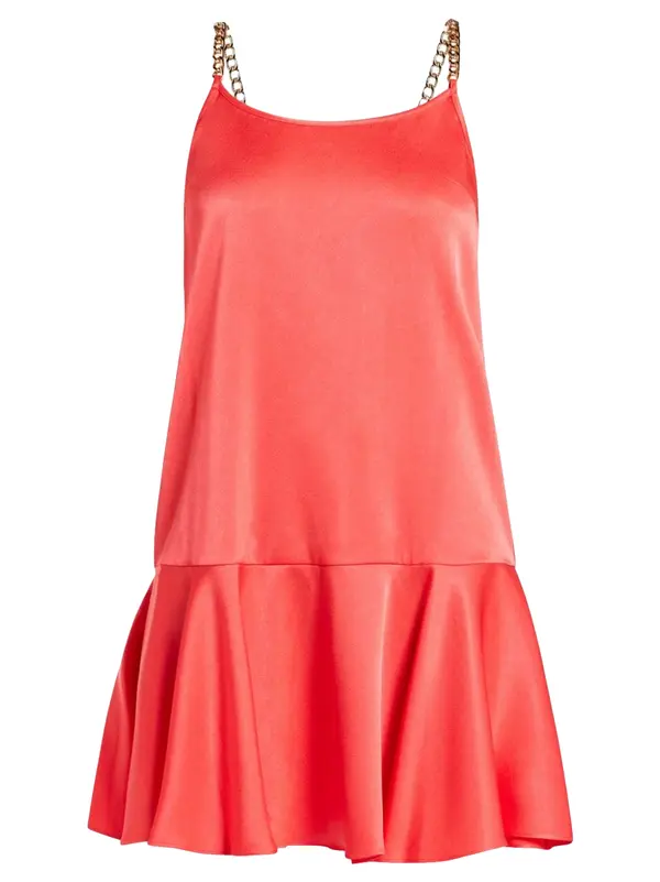 Michael Kors Chain Strap Satin Minidress - Pink
