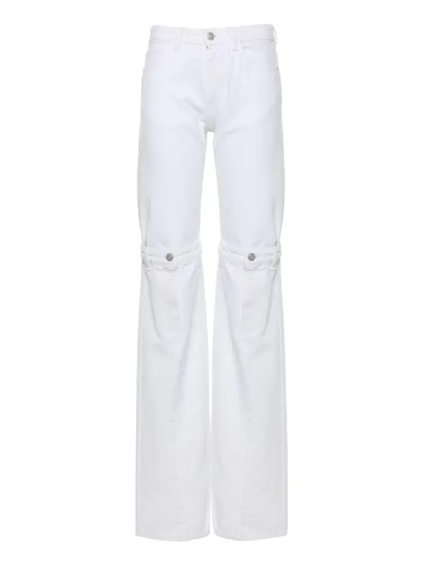 Coperni Open-knee Flared Jeans - White