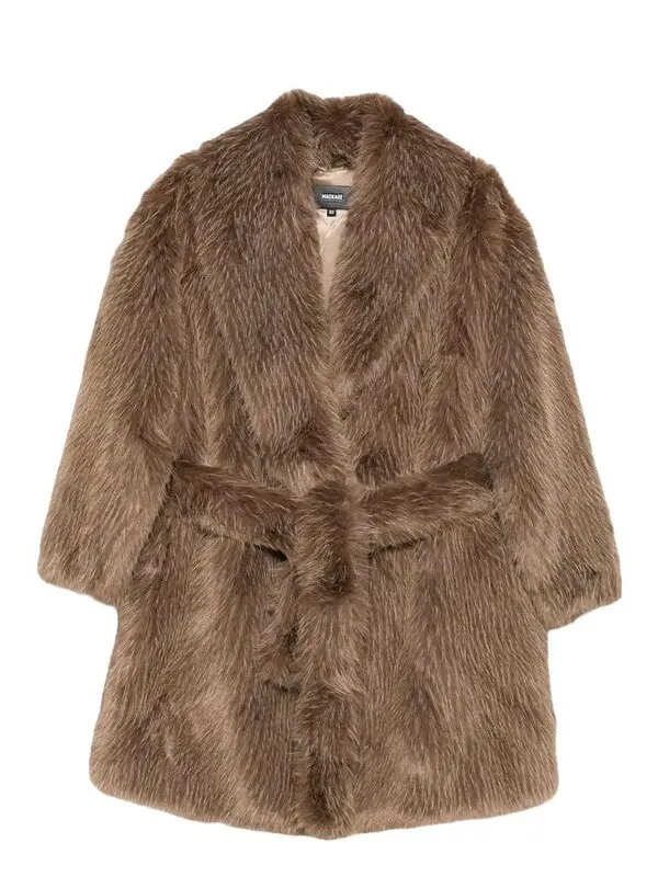 Mackage Kacela Faux Fur Coat - Brown
